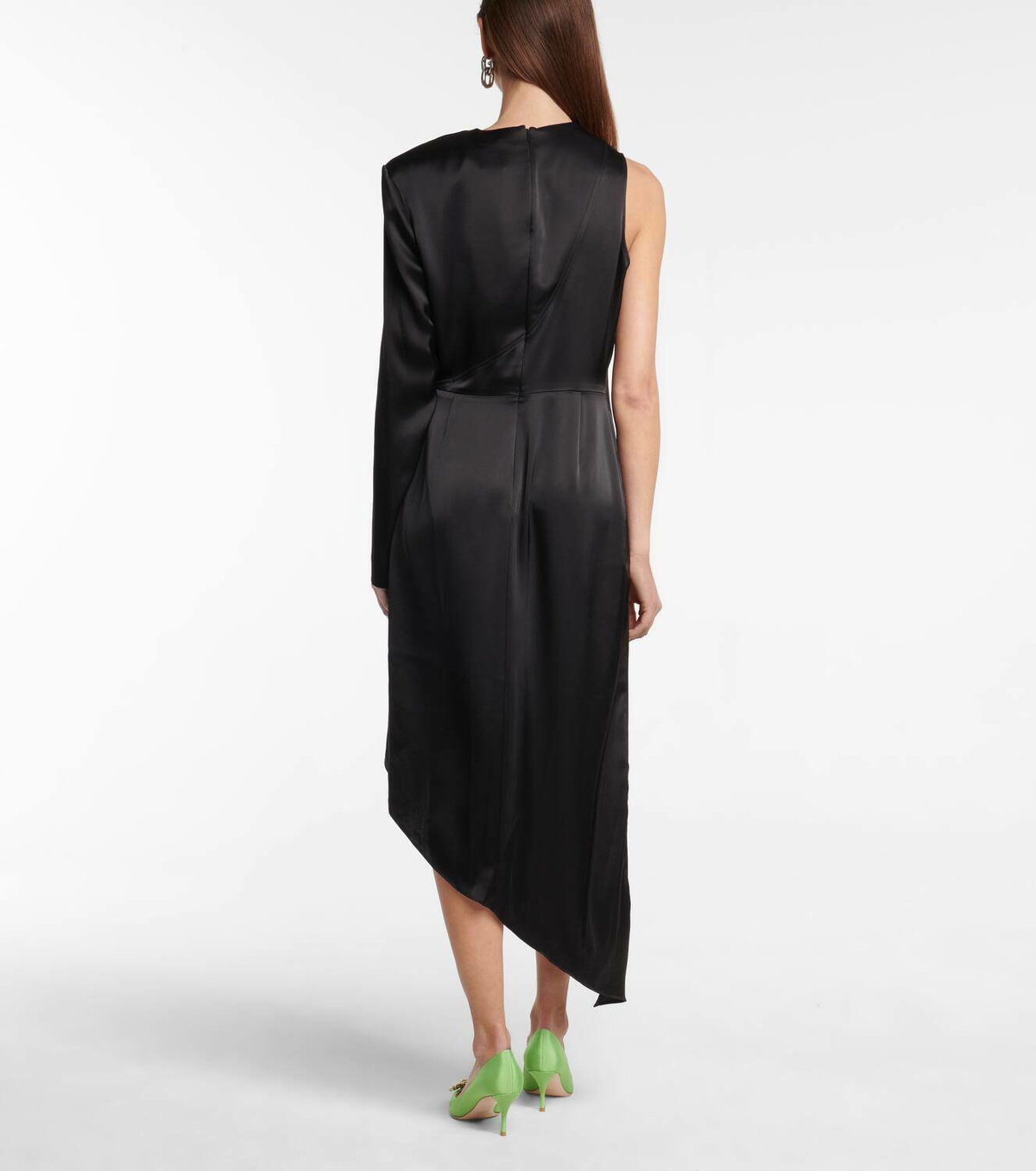 David Koma Cut-out asymmetric satin minidress David Koma