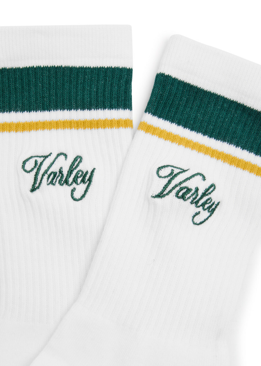 Varley Lamar Embroidered Jersey Socks White Varley