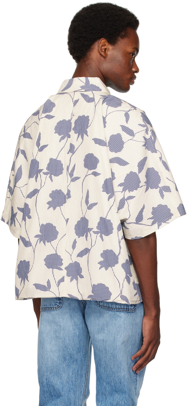 Jacquemus Off-White & Navy Le Chouchou 'La Chemise Disgreghi' Shirt ...