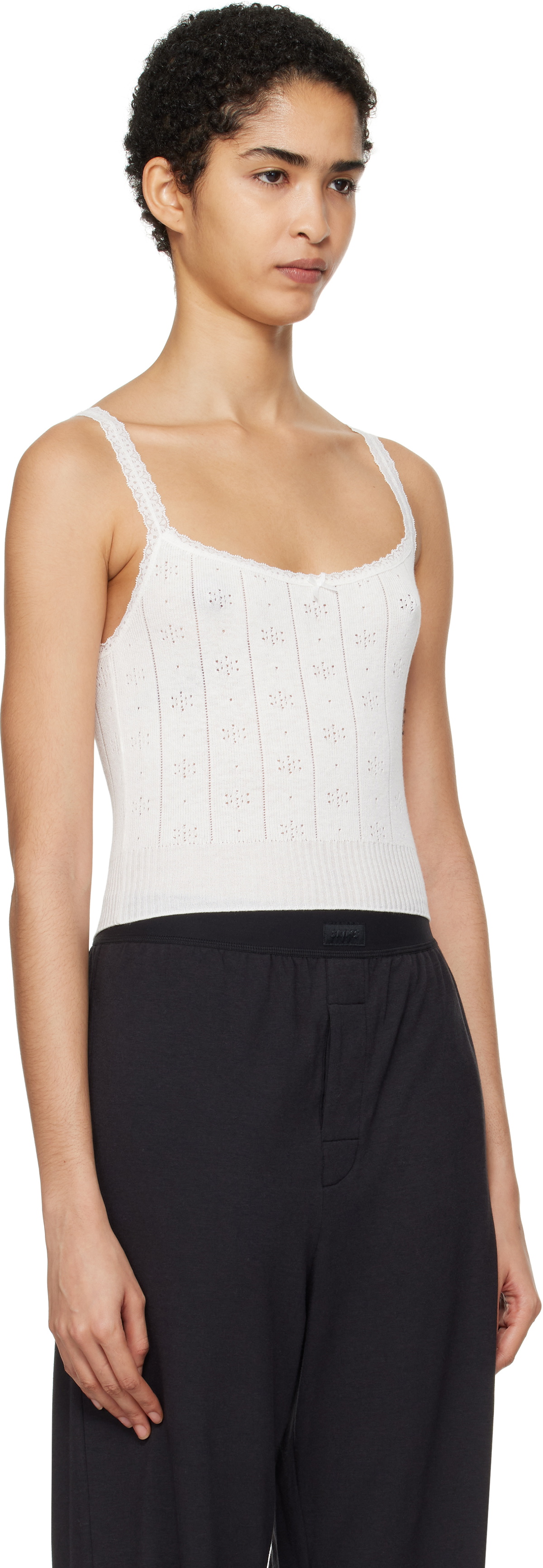 SKIMS White Sweater Pointelle Camisole SKIMS
