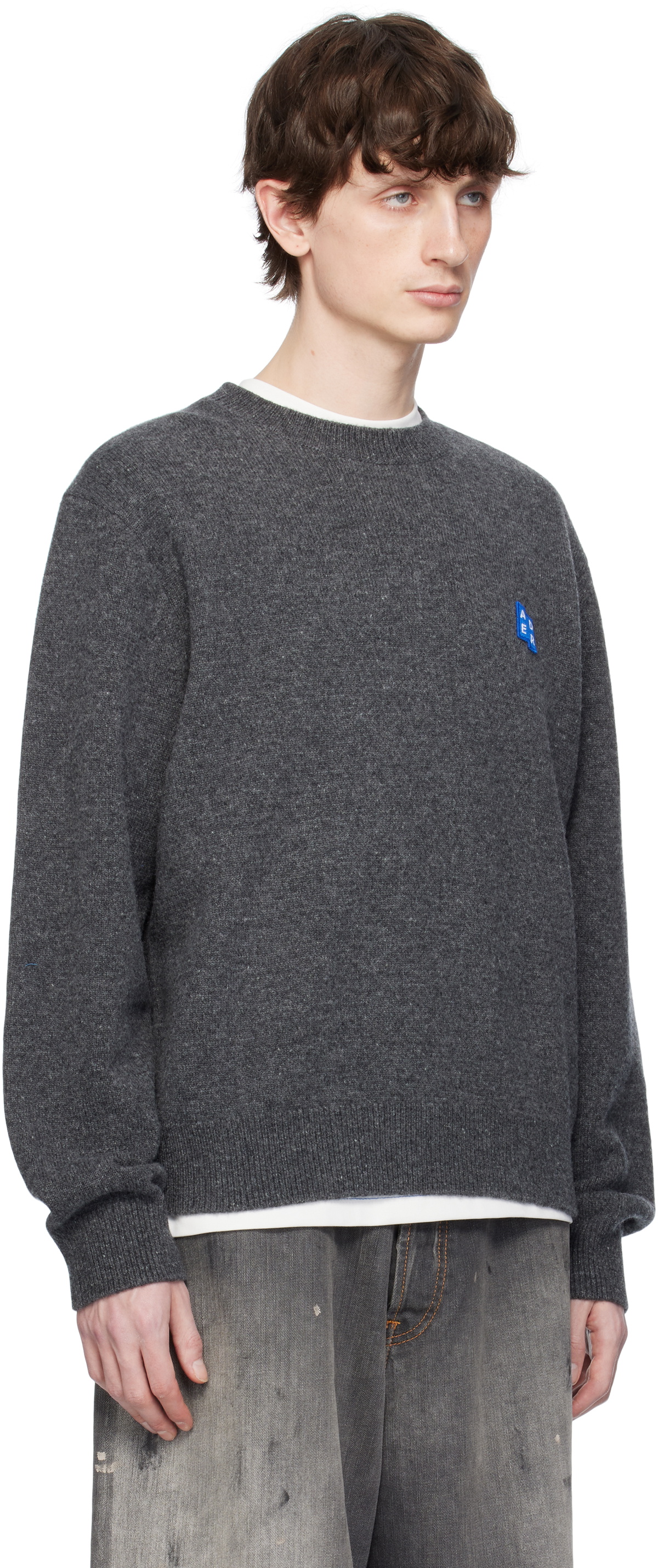 ADER error Gray Sig; TRS Tag Knit 01 Sweater ADER error