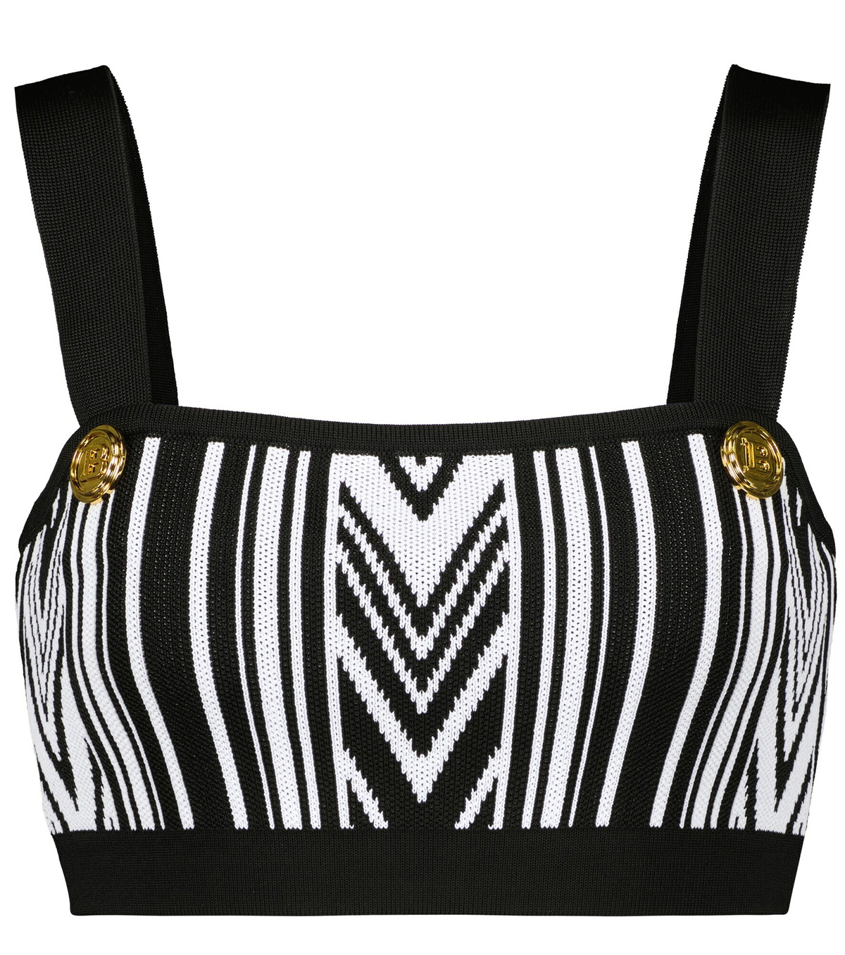 Balmain - Intarsia knit bralette Balmain