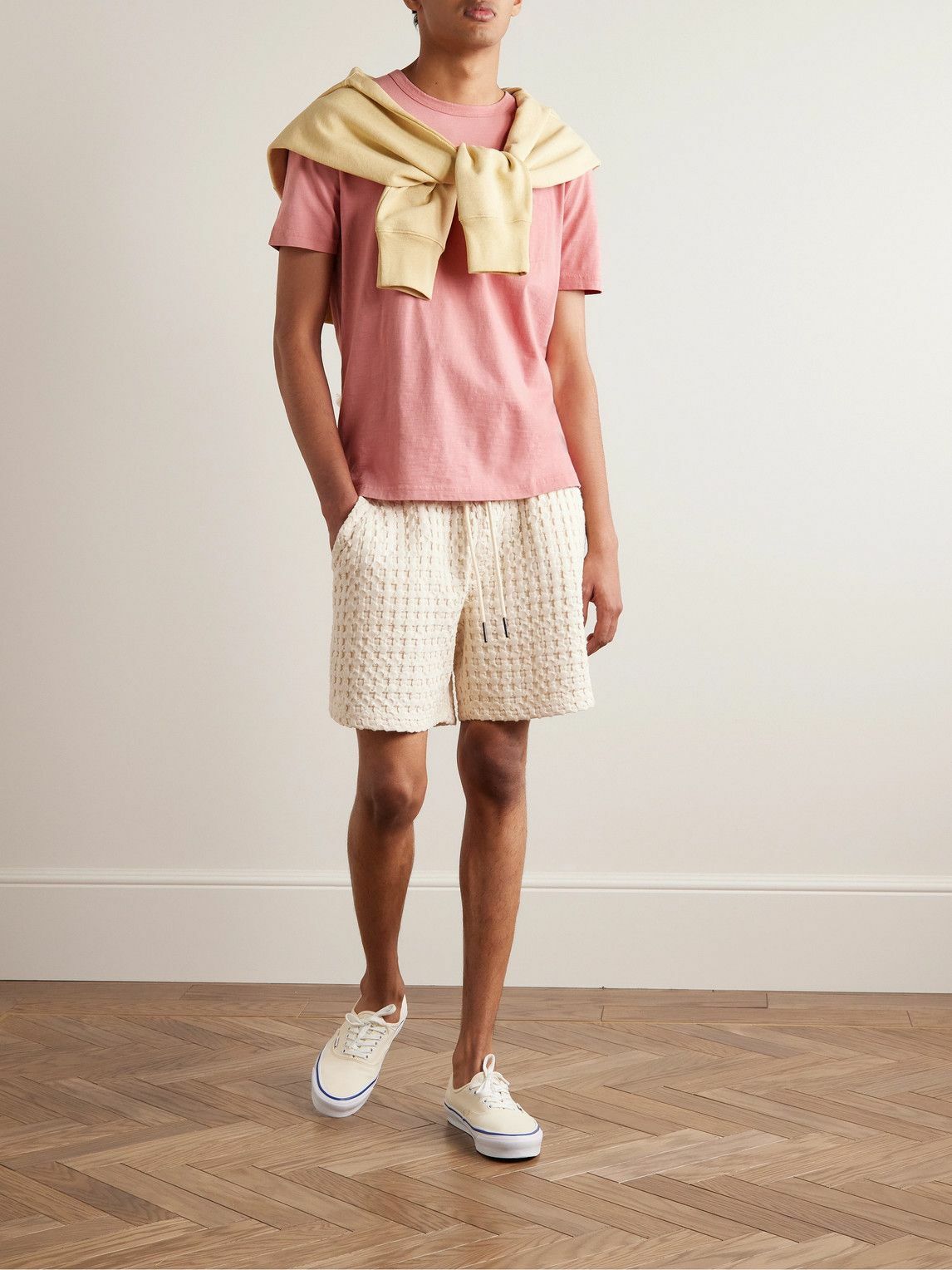 Faherty - Sunwashed Organic Cotton-Jersey T-Shirt - Pink Faherty