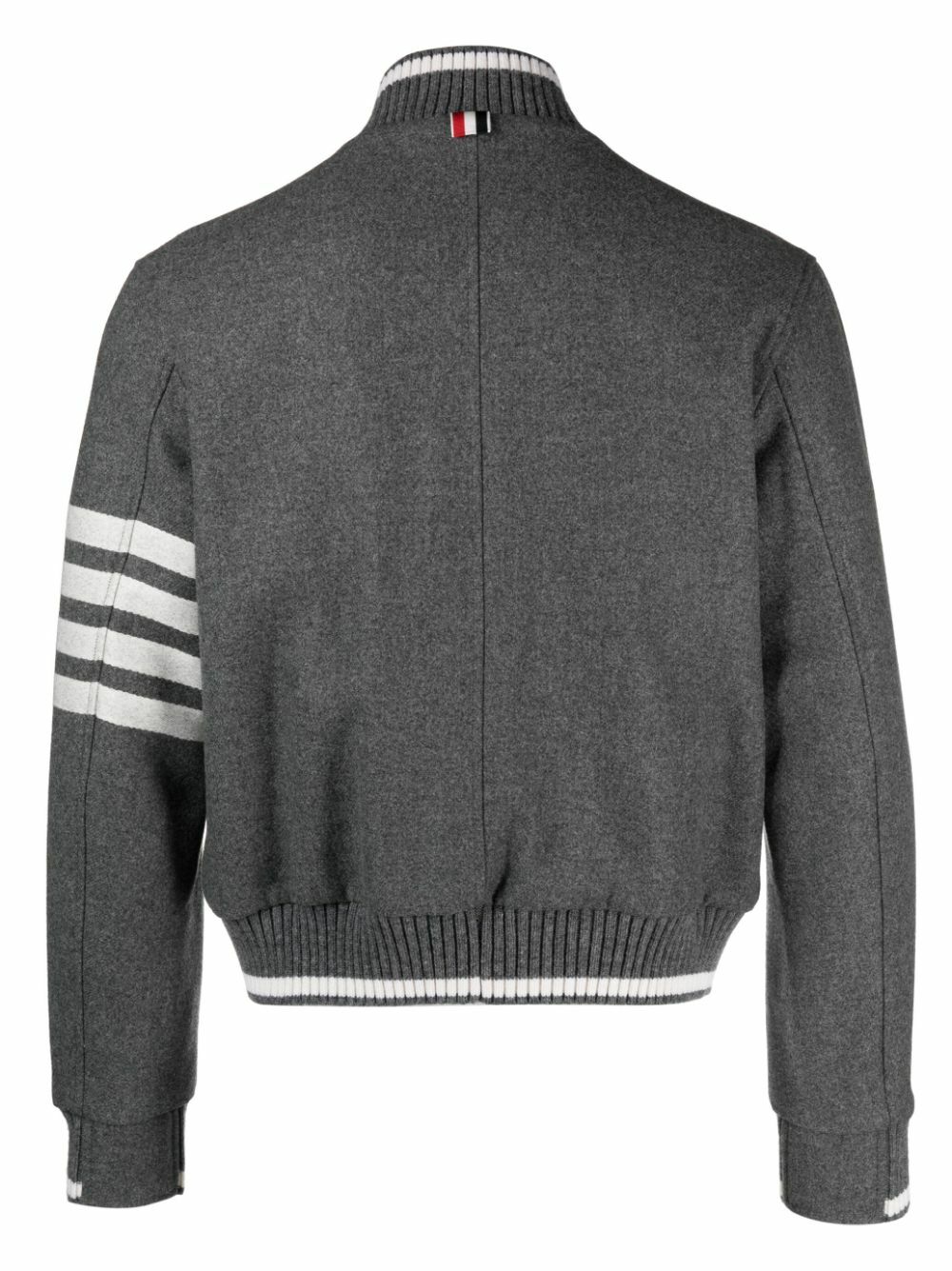 Thom Browne Grey 4-Bar Stripe Bomber Jacket Thom Browne