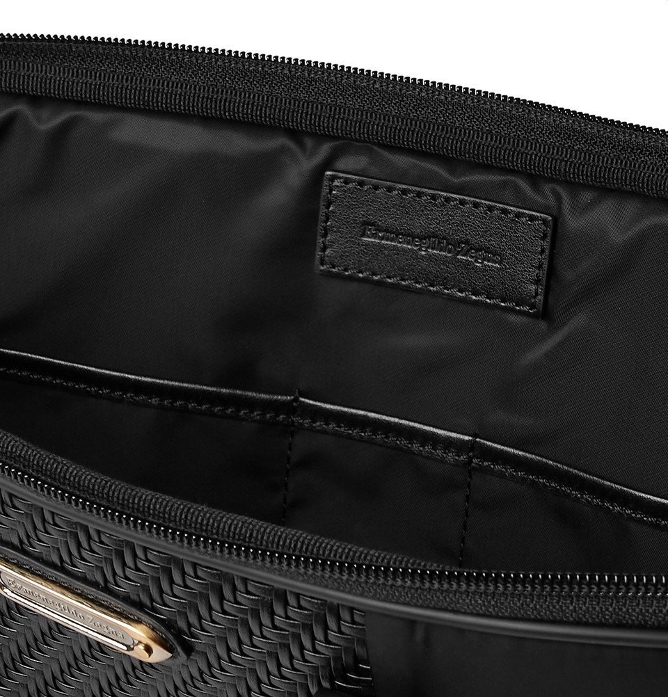 Ermenegildo Zegna - Pelle Tessuta Leather and Nylon Briefcase - Men ...