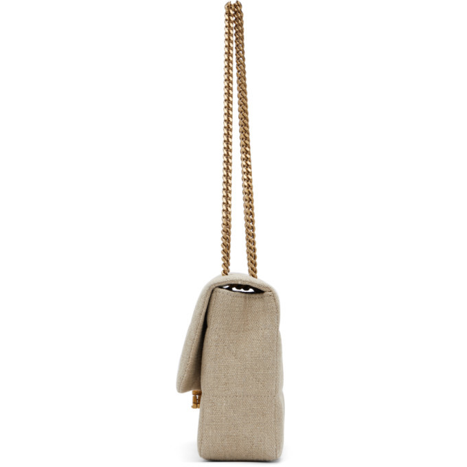 Saint Laurent Beige Linen Medium Jamie Bag Saint Laurent