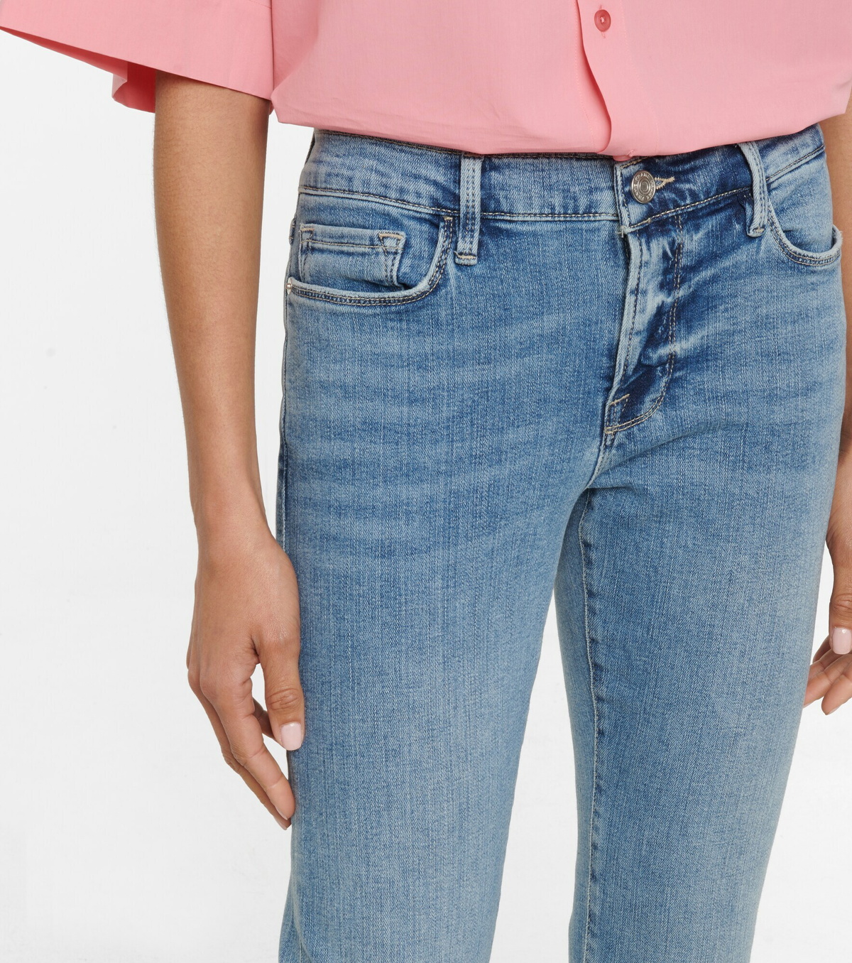 Frame - Le Garcon mid-rise cropped jeans Frame Denim