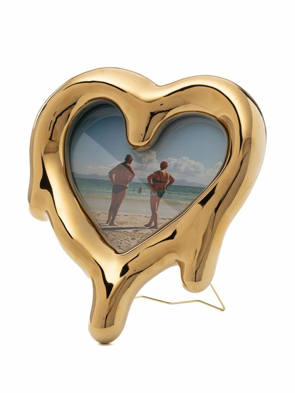 Seletti Gold-Tone Melted Heart Photo Frame Seletti