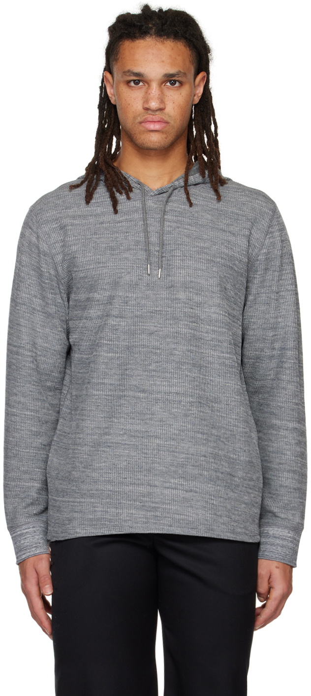 Vince Grey Thermal Hoodie Vince