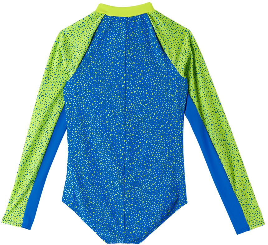 Nike Kids Blue Zip One-Piece Swimsuit Nike