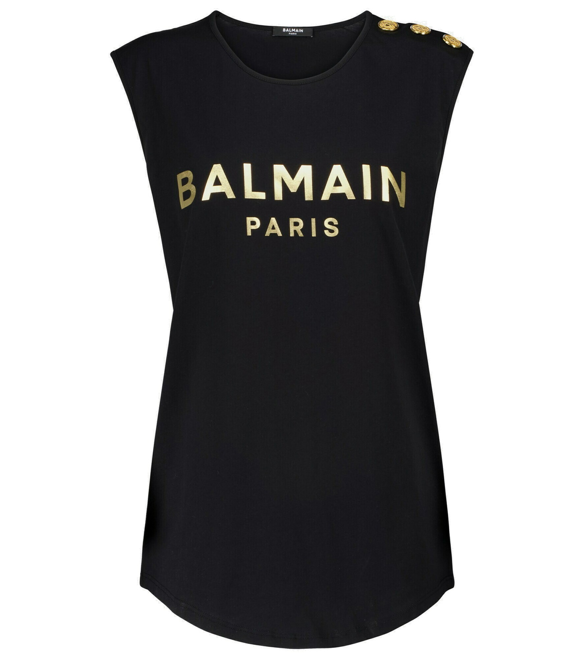 Balmain - Logo cotton tank top Balmain