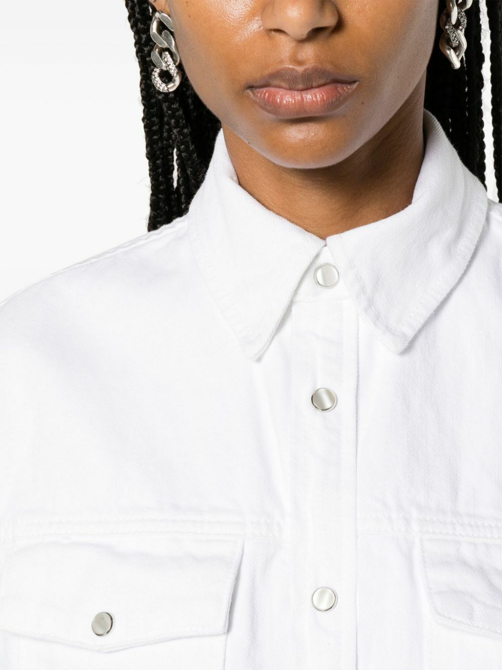 WARDROBE.NYC White Denim Jacket WARDROBE.NYC