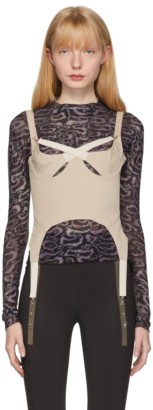 KNWLS SSENSE Exclusive Beige Tactical Bustier KNWLS