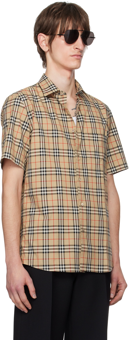 Burberry Beige Check Shirt Burberry