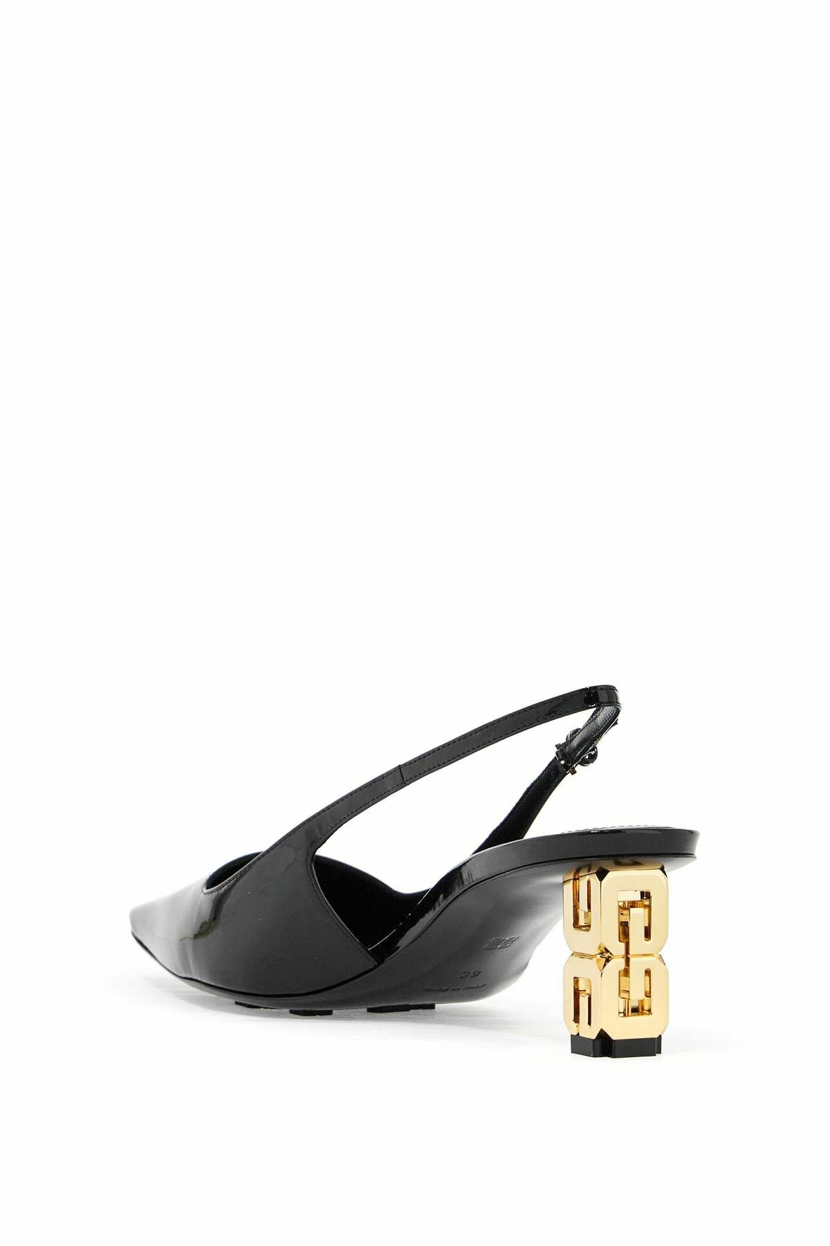 GIVENCHY g cube patent leather slingback décol Black Givenchy