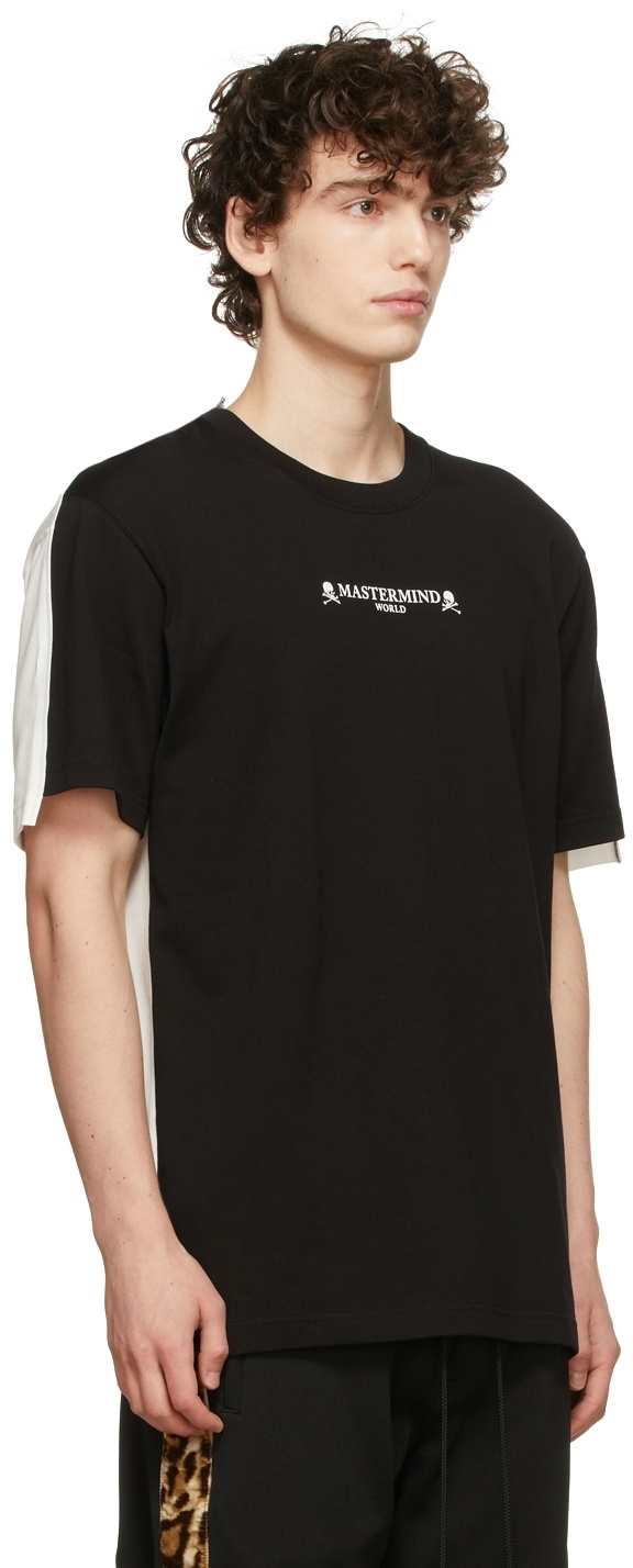 MASTERMIND WORLD Black & White Two-Color T-Shirt MASTERMIND WORLD
