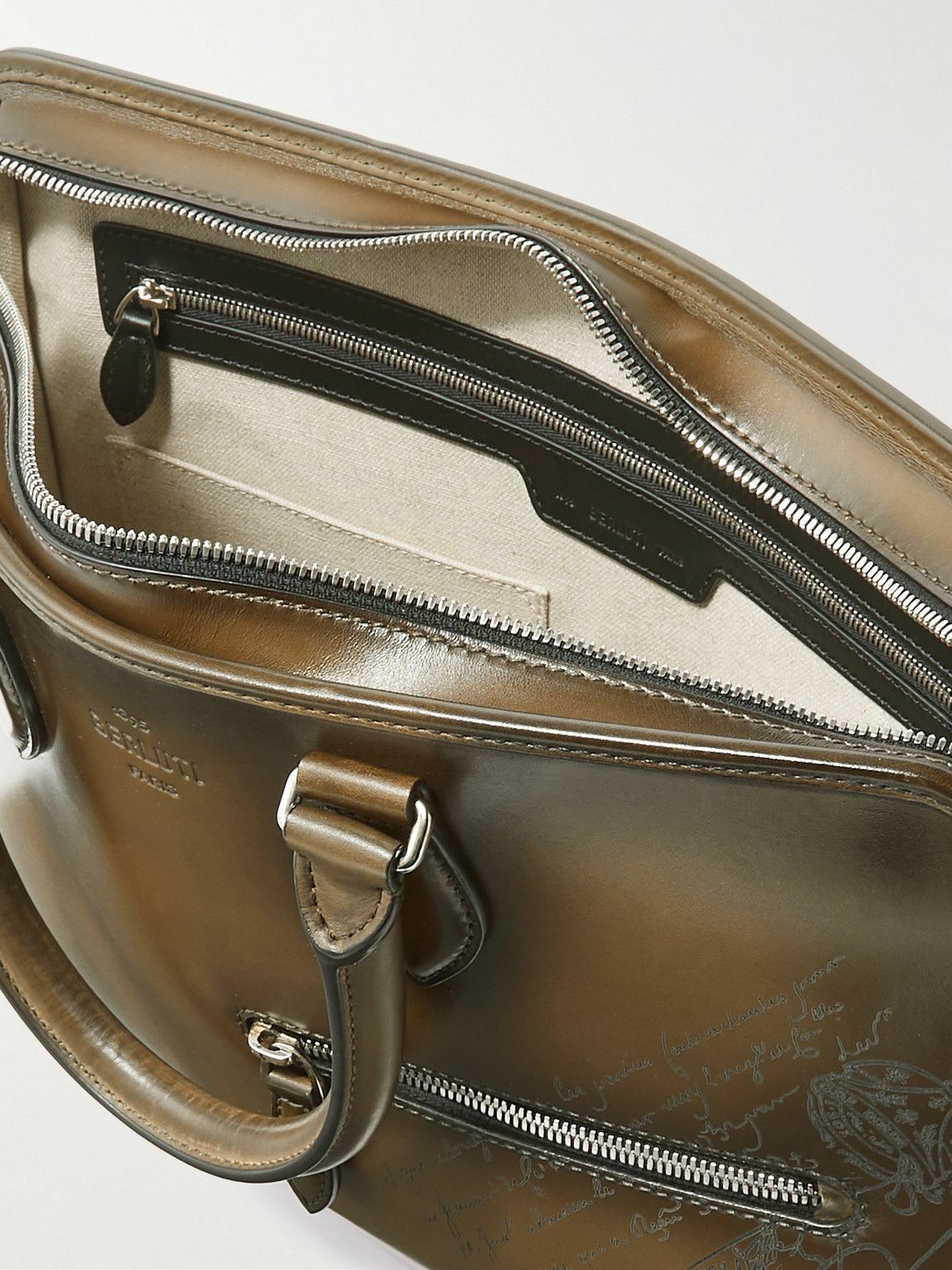Berluti - Un Jour Mini Scritto Venezia Leather Briefcase Berluti Berluti - Un Jour Mini Scritto Venezia Leather Briefcase Berluti