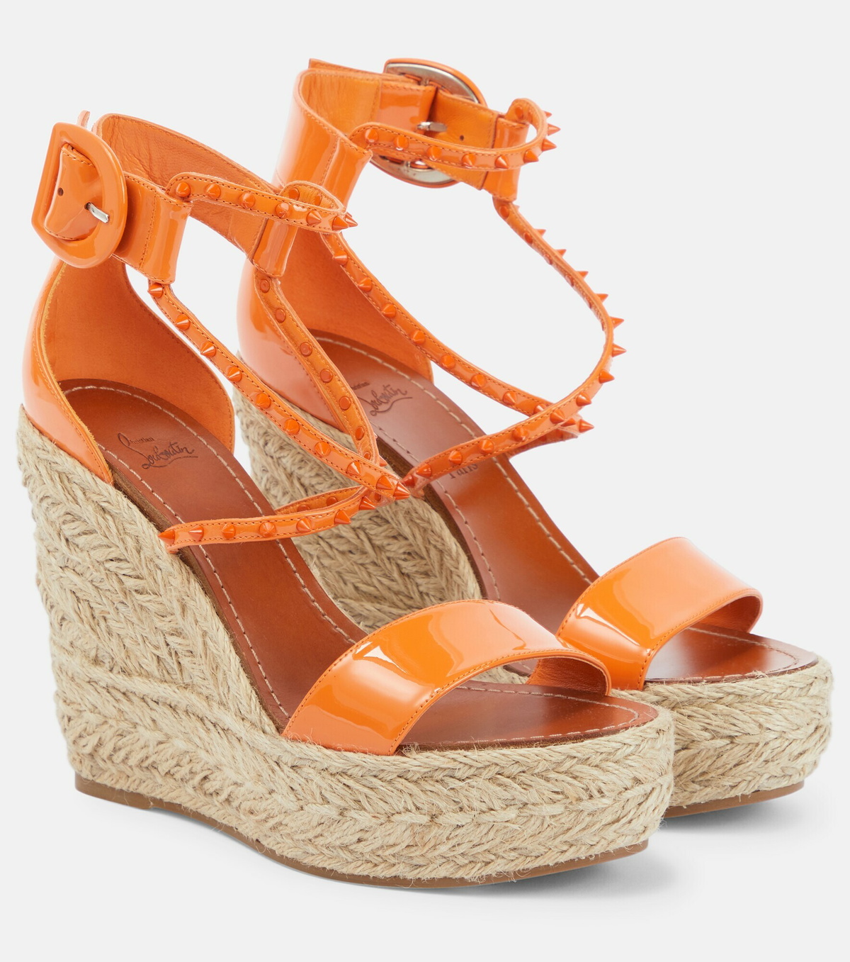 Christian Louboutin - Chocazeppa 120 embellished wedge sandals ...