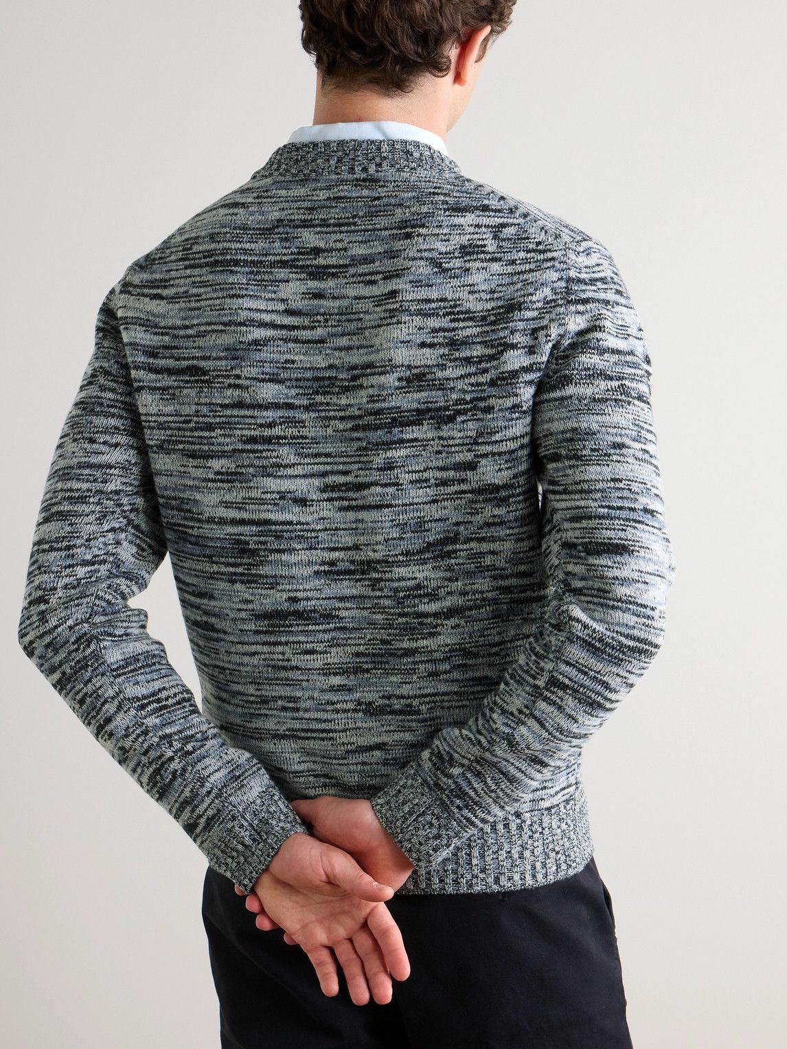 Mr P. - Striped Wool Sweater - Blue Mr P.