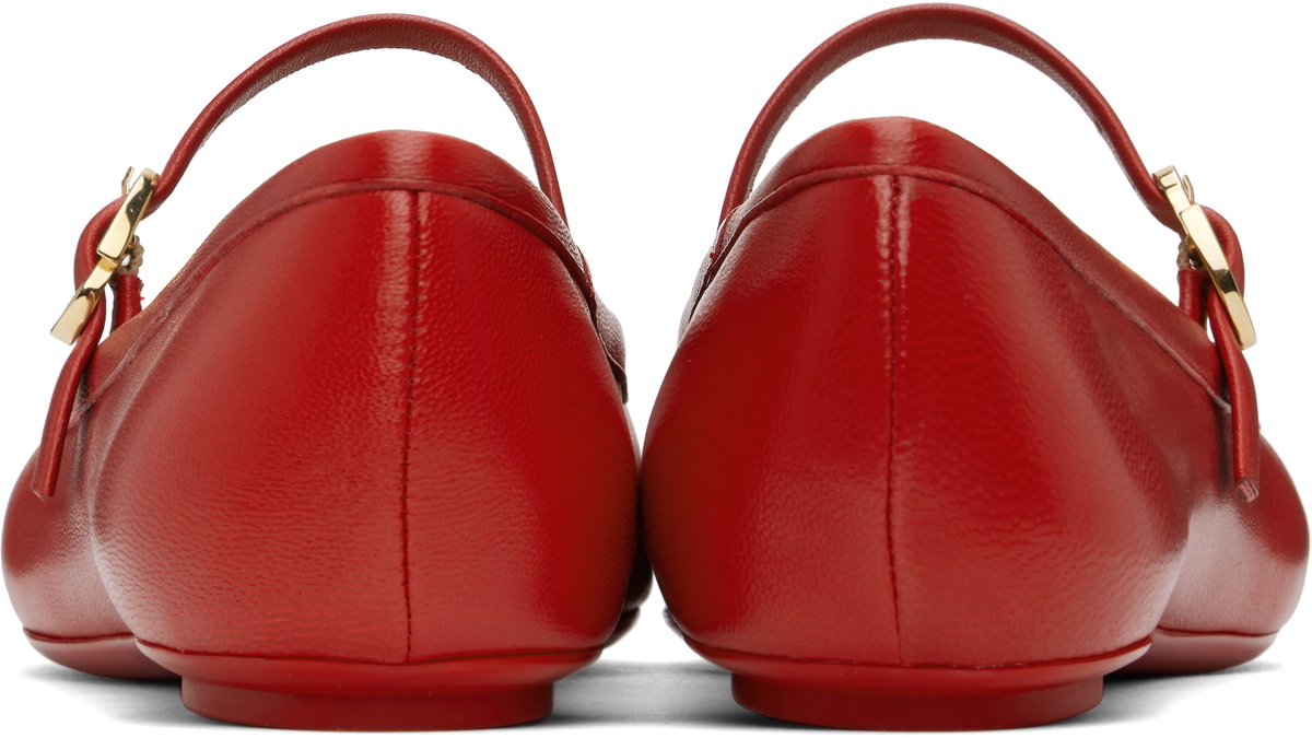 Gianvito Rossi Red Carla Ballerina Flats Gianvito Rossi