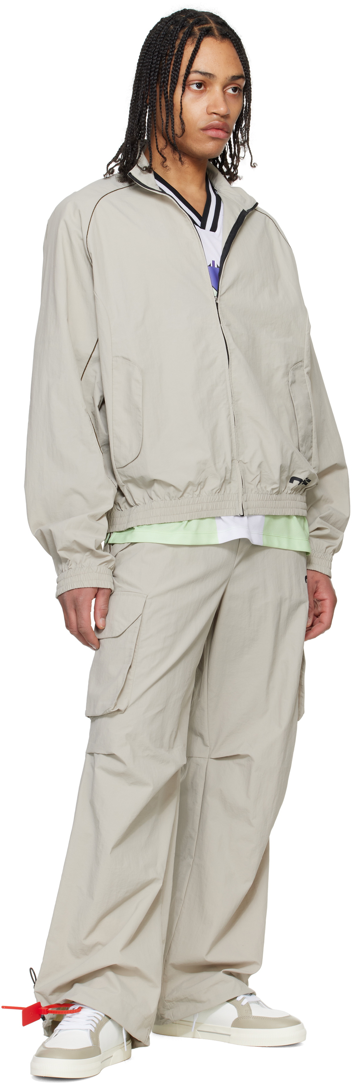 Off-White Gray Off Split Track Jacket Off-White