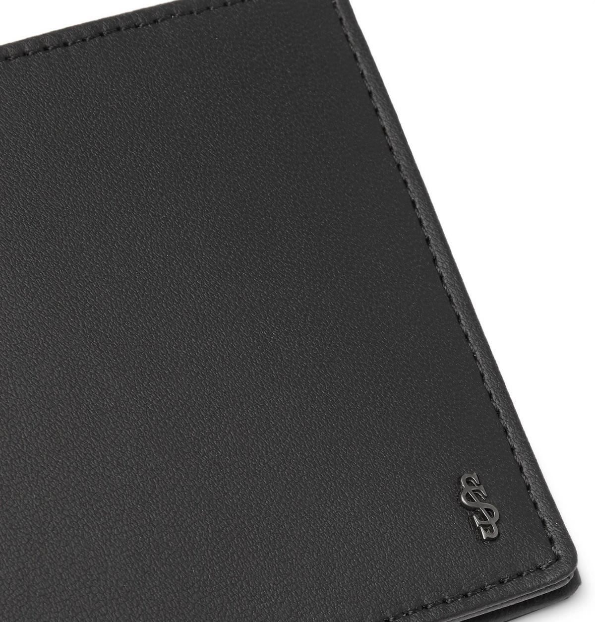 Serapian - Logo-Appliquéd Faux Leather Billfold Wallet - Black Serapian