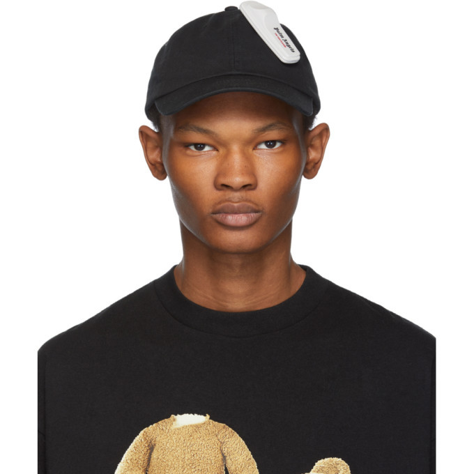 Palm Angels Black Anti-Theft Cap Palm Angels