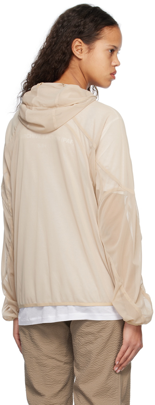 Post Archive Faction (PAF) Beige Paneled Hoodie Post Archive Faction