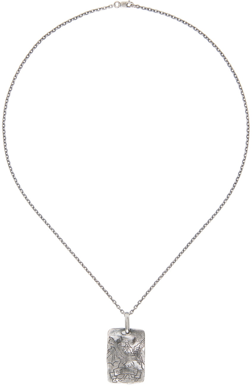 Yohji Yamamoto Silver Devil & Angel Pendant Necklace Yohji Yamamoto