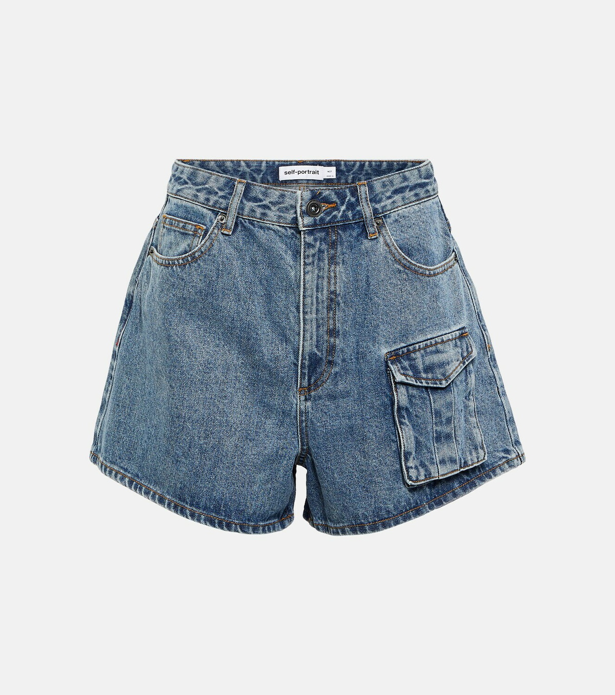 Self-Portrait High-rise denim shorts Self-Portrait