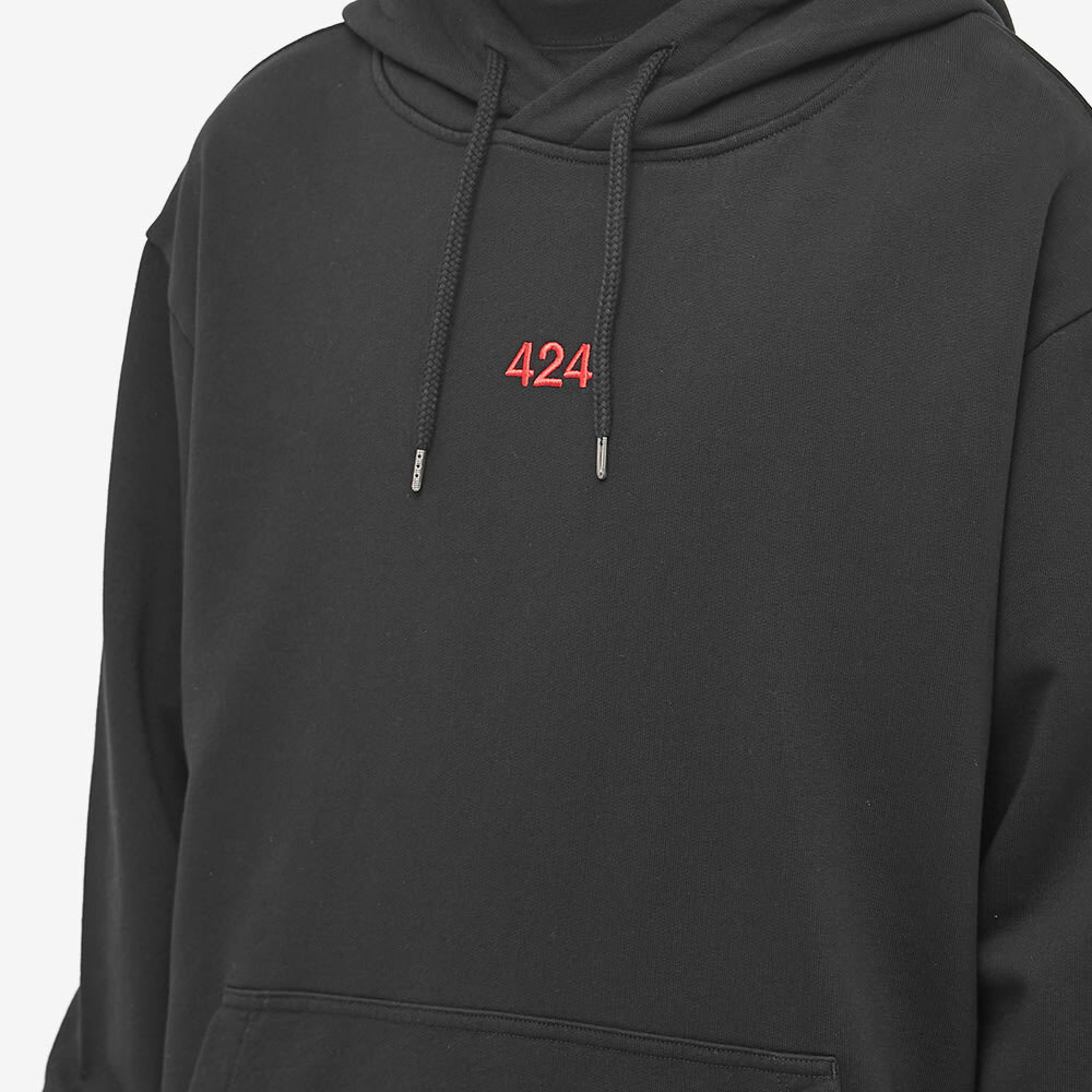 424 Men's Logo Hoody in Black 424