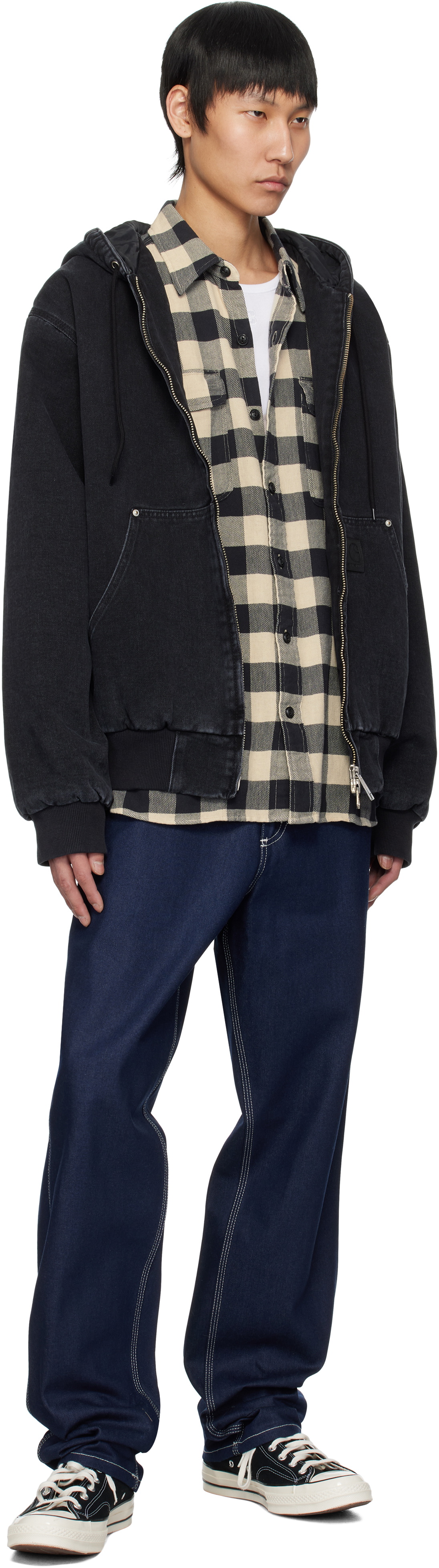 Carhartt Work In Progress Black OG Active Rivet Denim Jacket Carhartt WIP