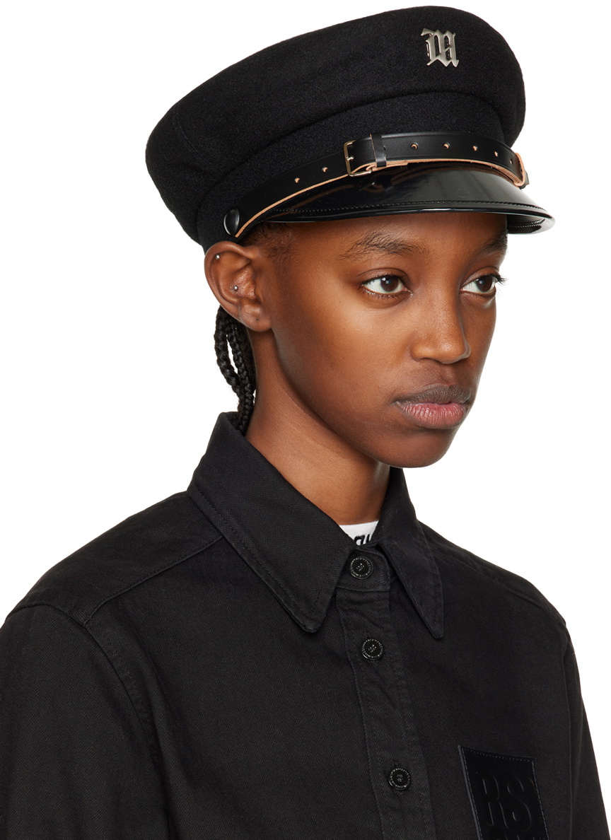 MISBHV Black Monogram Gavroche Cap MISBHV
