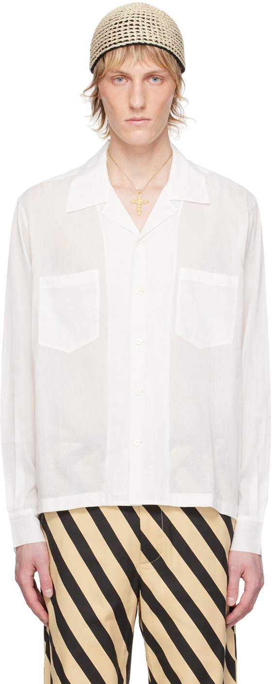 Bode White Boxy Shirt Bode