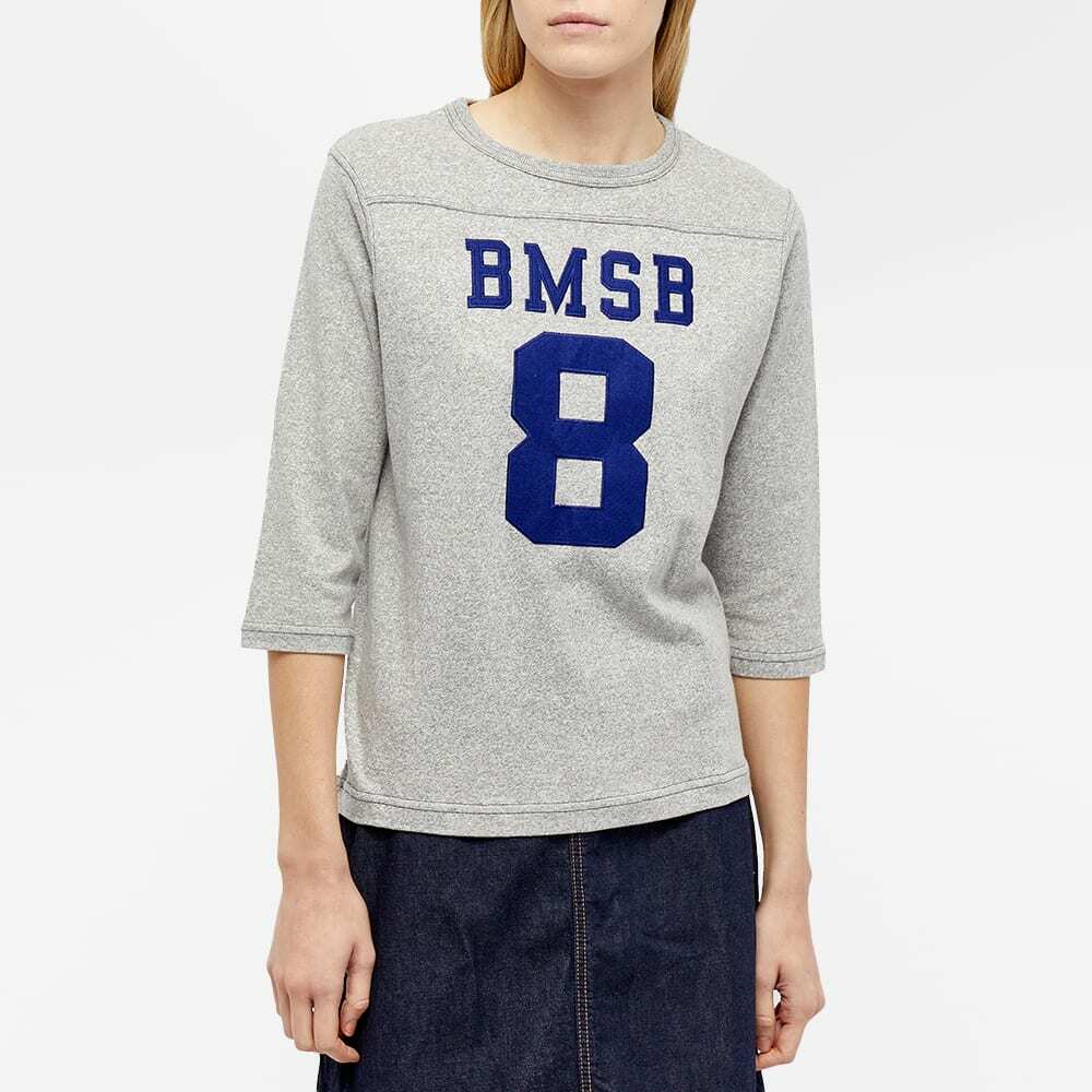 Beams Boy Women's 3/4 Sleeve Football T-Shirt in Grey Beams Boy