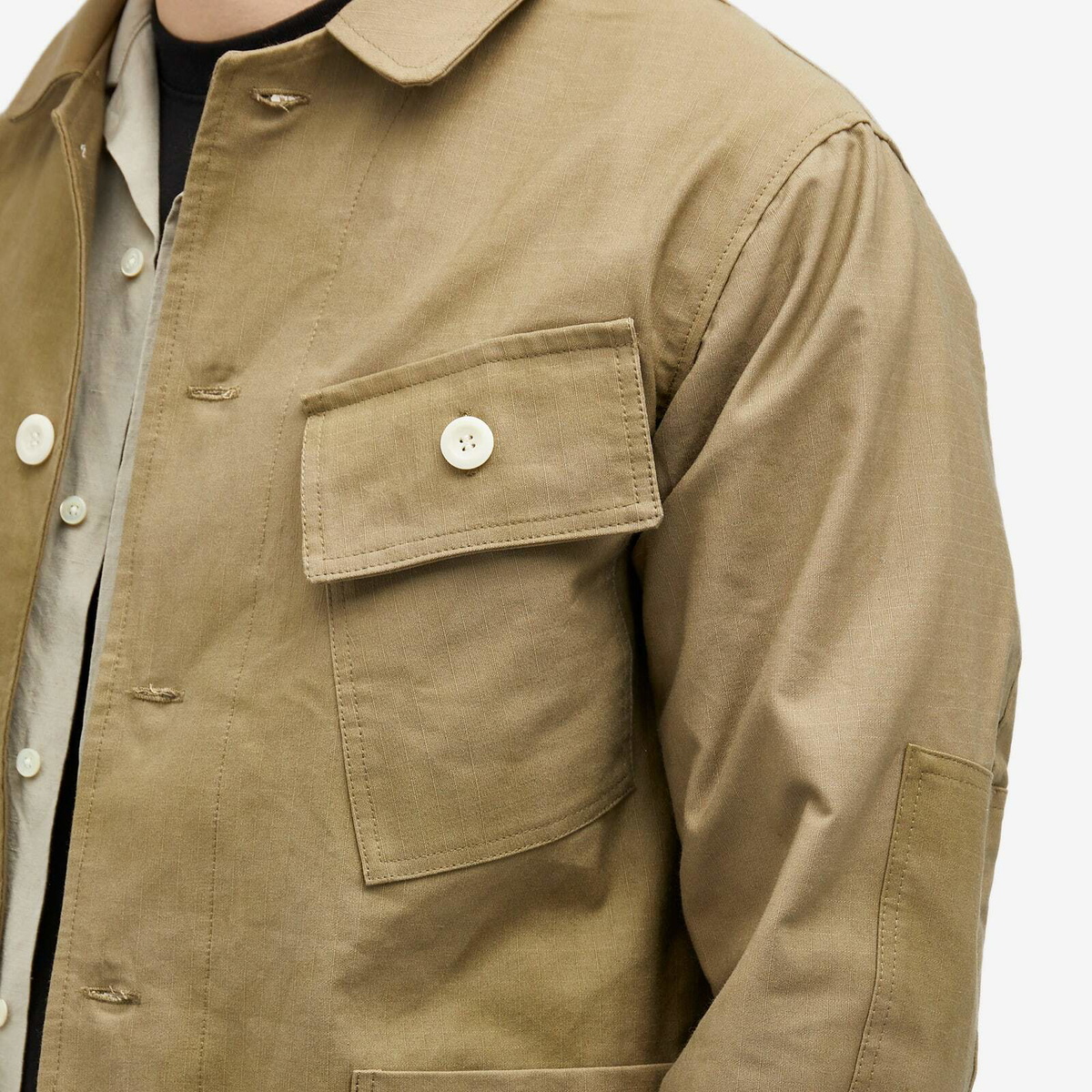Café Mountain Men's Hand Dyed Store Jacket in Leafy Hand Dye Café Mountain