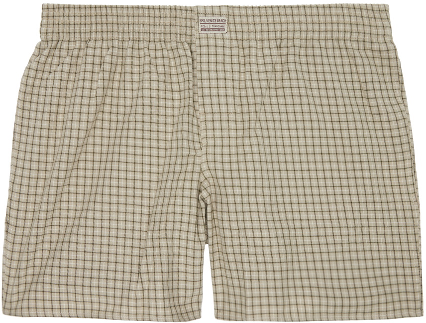 ERL Beige Plaid Boxers ERL