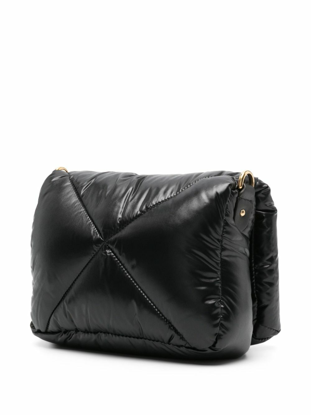 Moncler Black Mini Puf Leather Crossbody Bag Moncler
