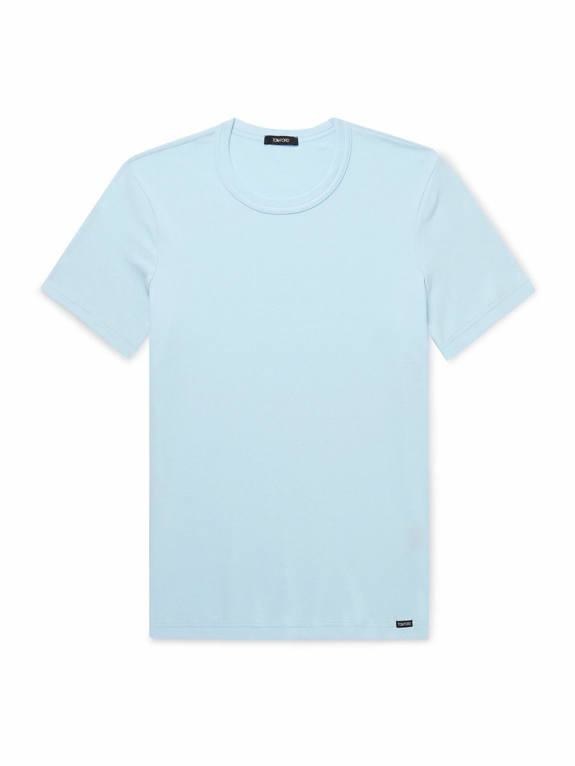 TOM FORD - Slim-Fit Stretch-Cotton Jersey T-Shirt - Blue TOM FORD