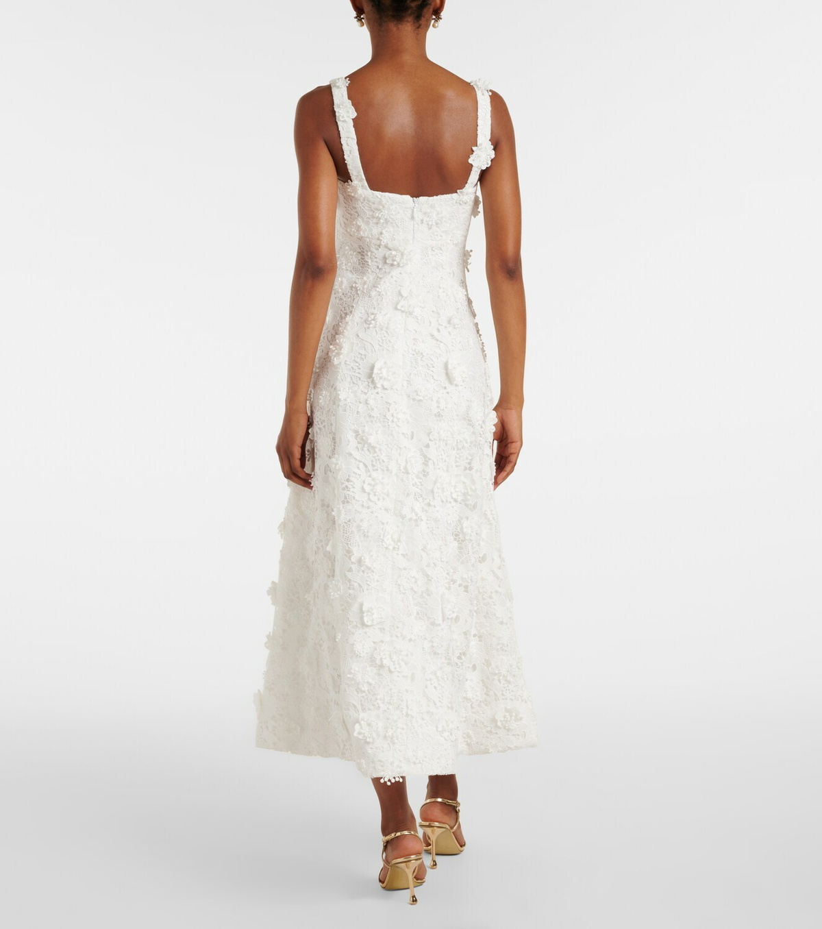 Leo Lin Odette floral-appliqué lace cocktail dress Leo Lin