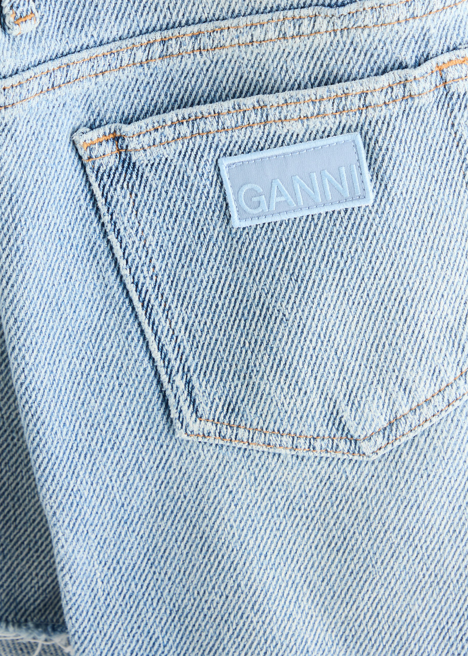 Ganni Distressed Denim Shorts GANNI