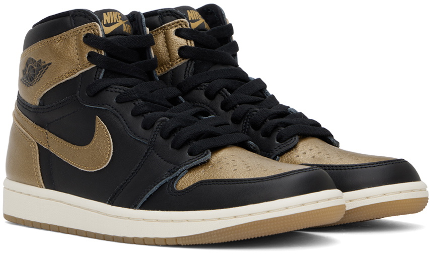 Nike Jordan Black & Gold Air Jordan 1 High OG Sneakers Nike Jordan Brand