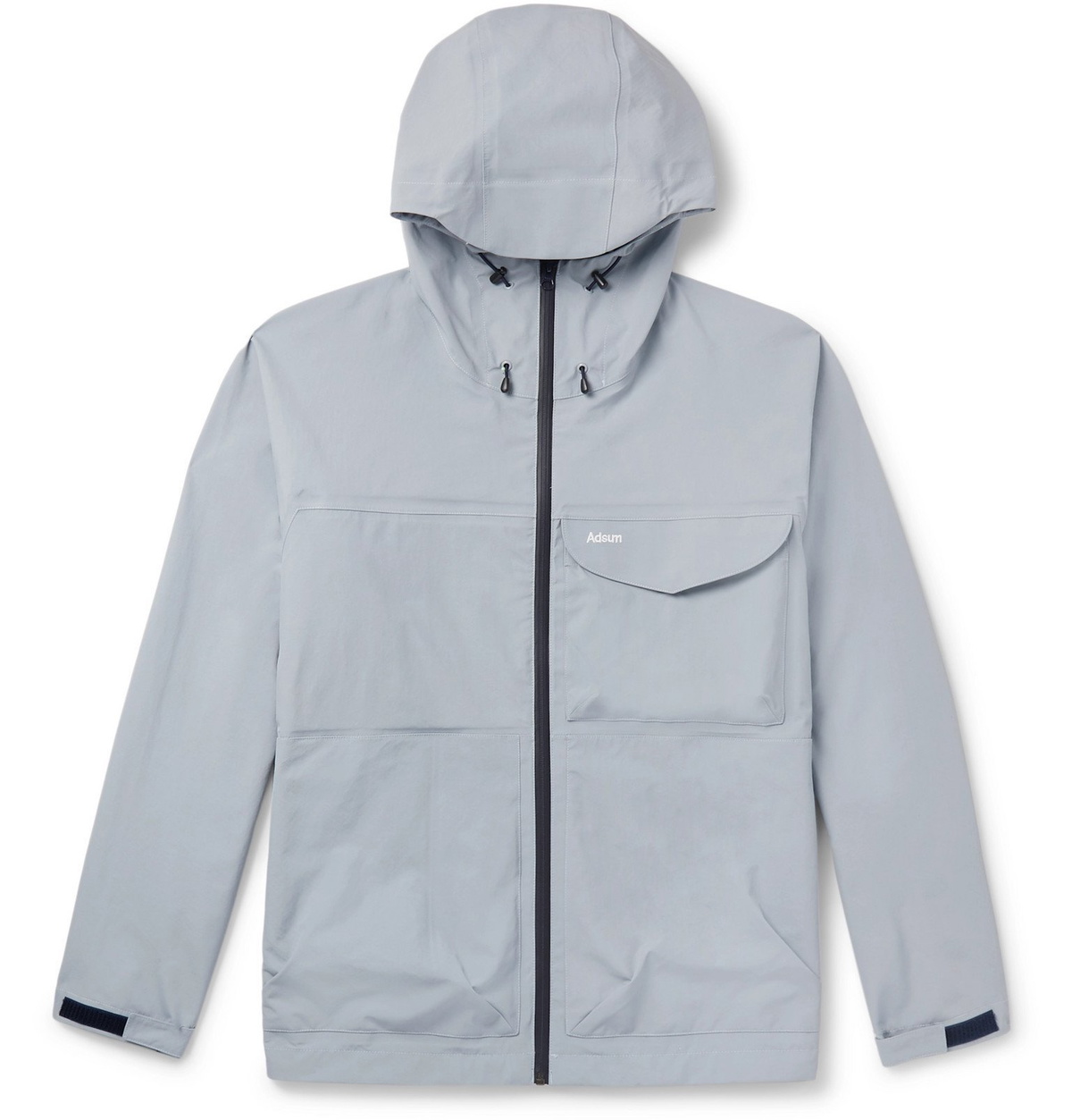 Adsum - Marsu Logo-Embroidered Shell Hooded Jacket - Blue Adsum