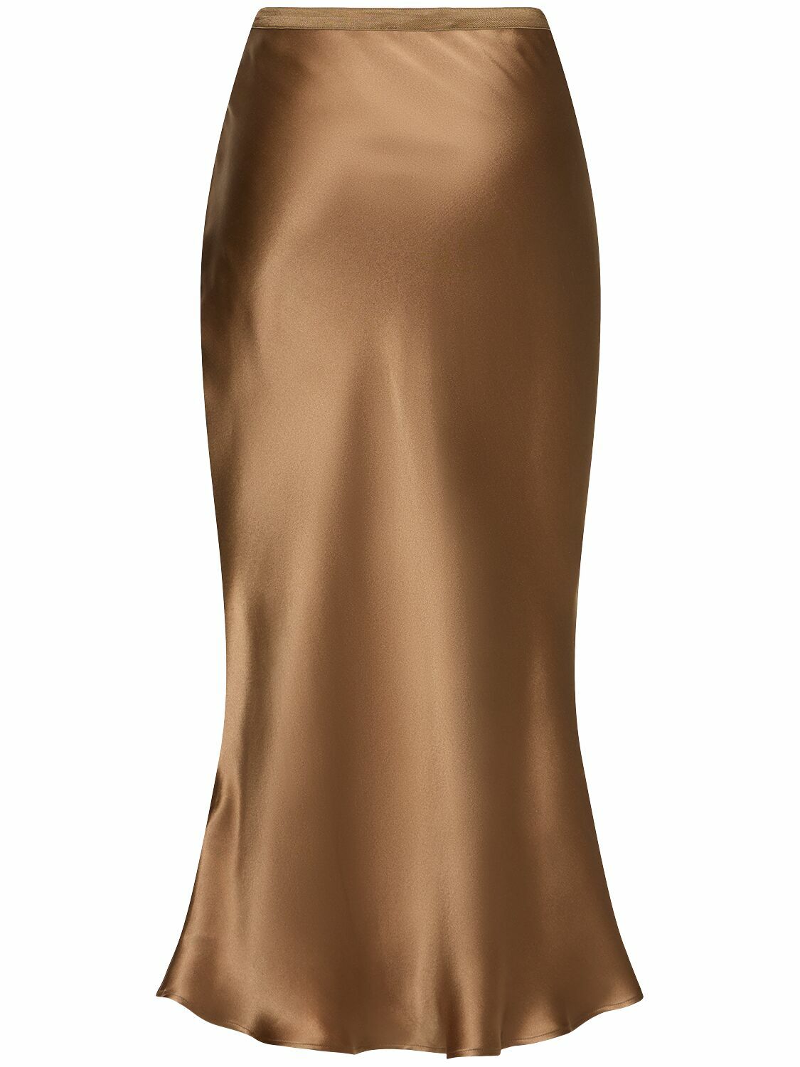 ANINE BING Bar Silk Satin Midi Skirt ANINE BING