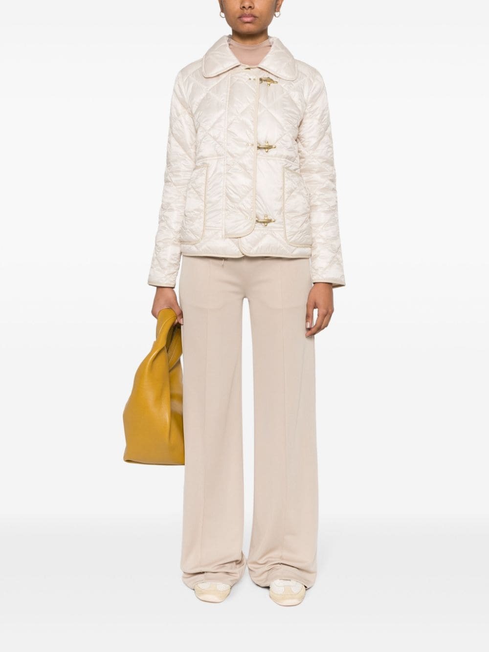 FAY - Quilted Mini 3-hook Caban Jacket Fay