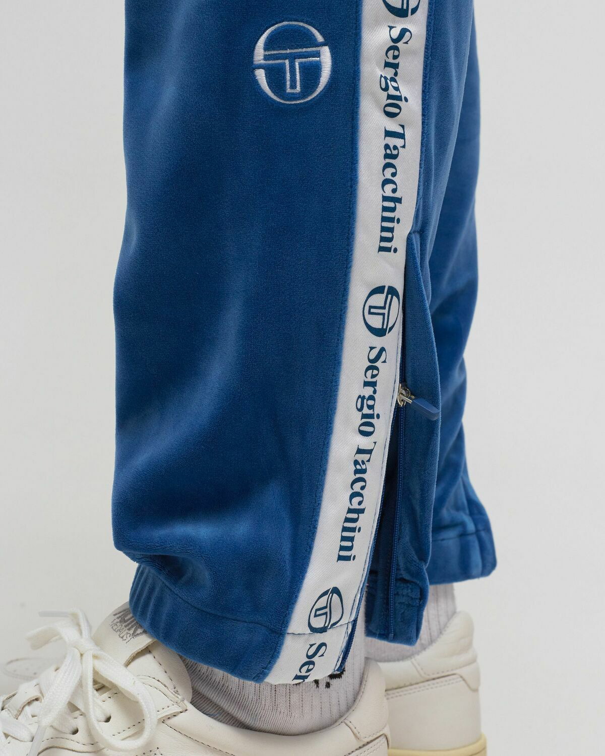 Sergio Tacchini Logo Velour Track Pant Blue Sweatpants Sergio Tacchini