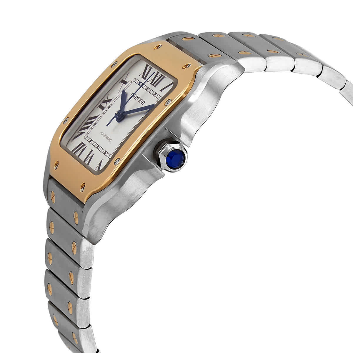 Cartier Santos Automatic Medium Size Silver Dial Ladies Watch W2SA0016 ...