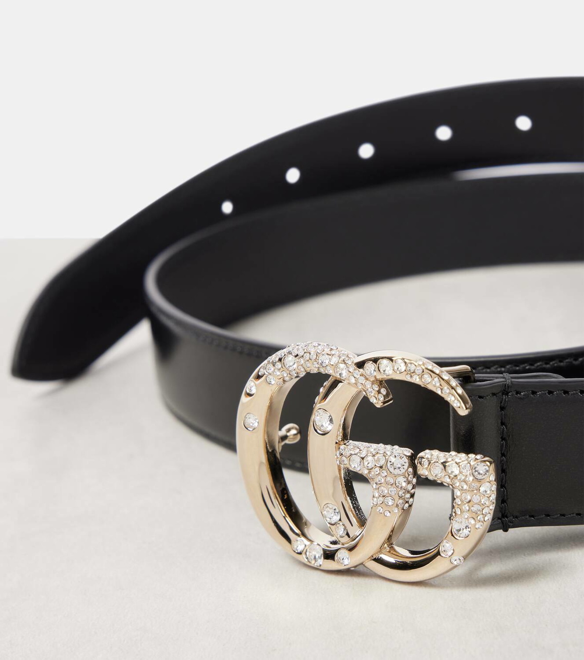 Gucci Double G embellished leather belt Gucci
