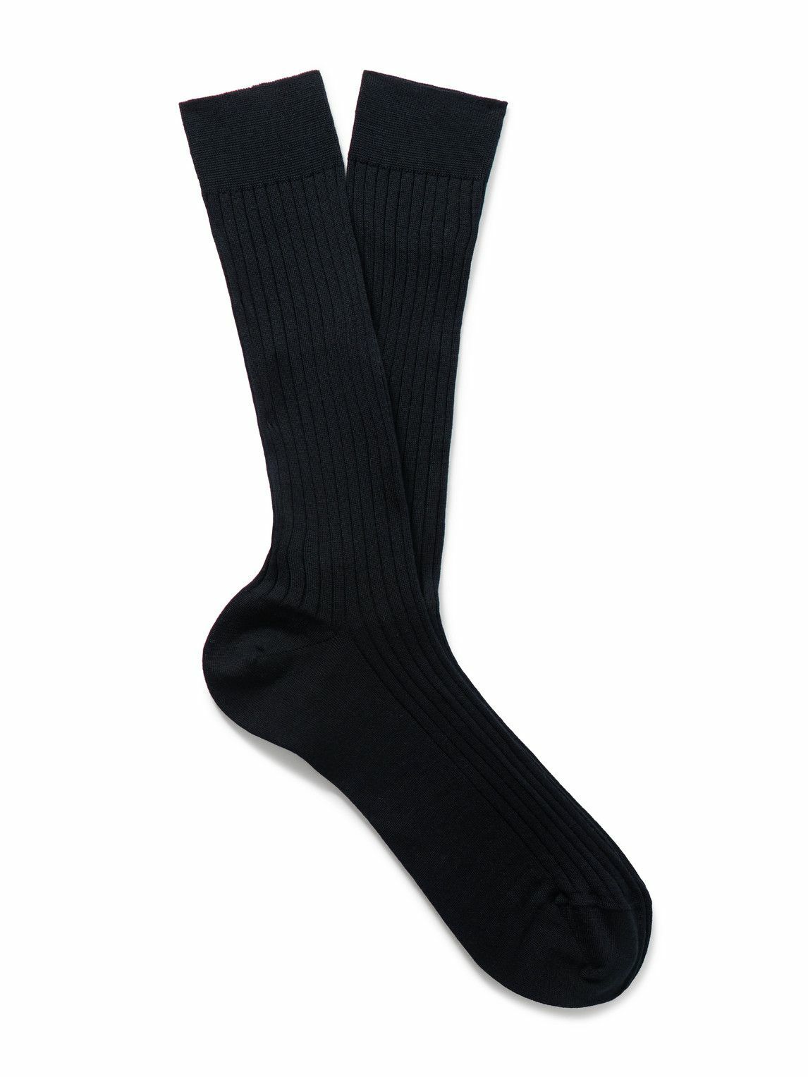 Mr P. - Ribbed Merino Wool-Blend Socks Mr P.