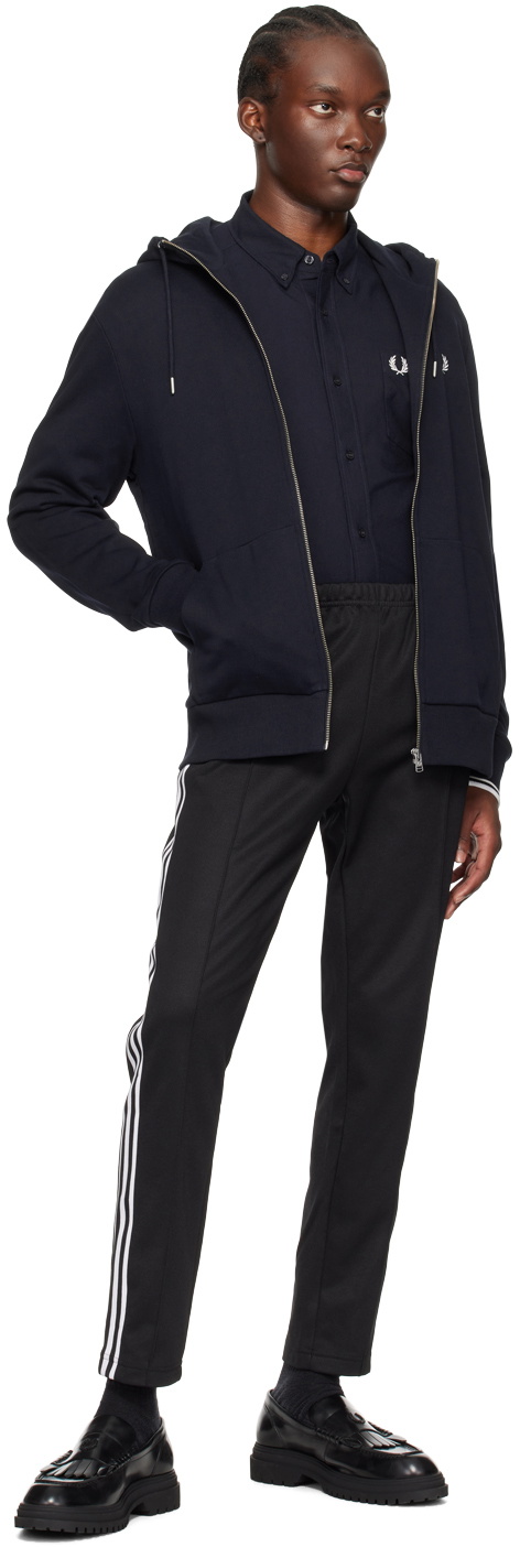 Fred Perry Navy Zip Through Hoodie Fred Perry